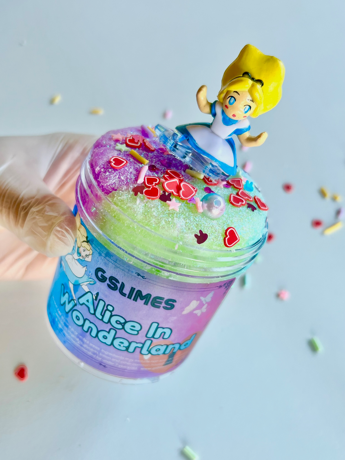 Hand Painted Alice In Wonderland Limited Edition Icee Top Swirl Slime ...
