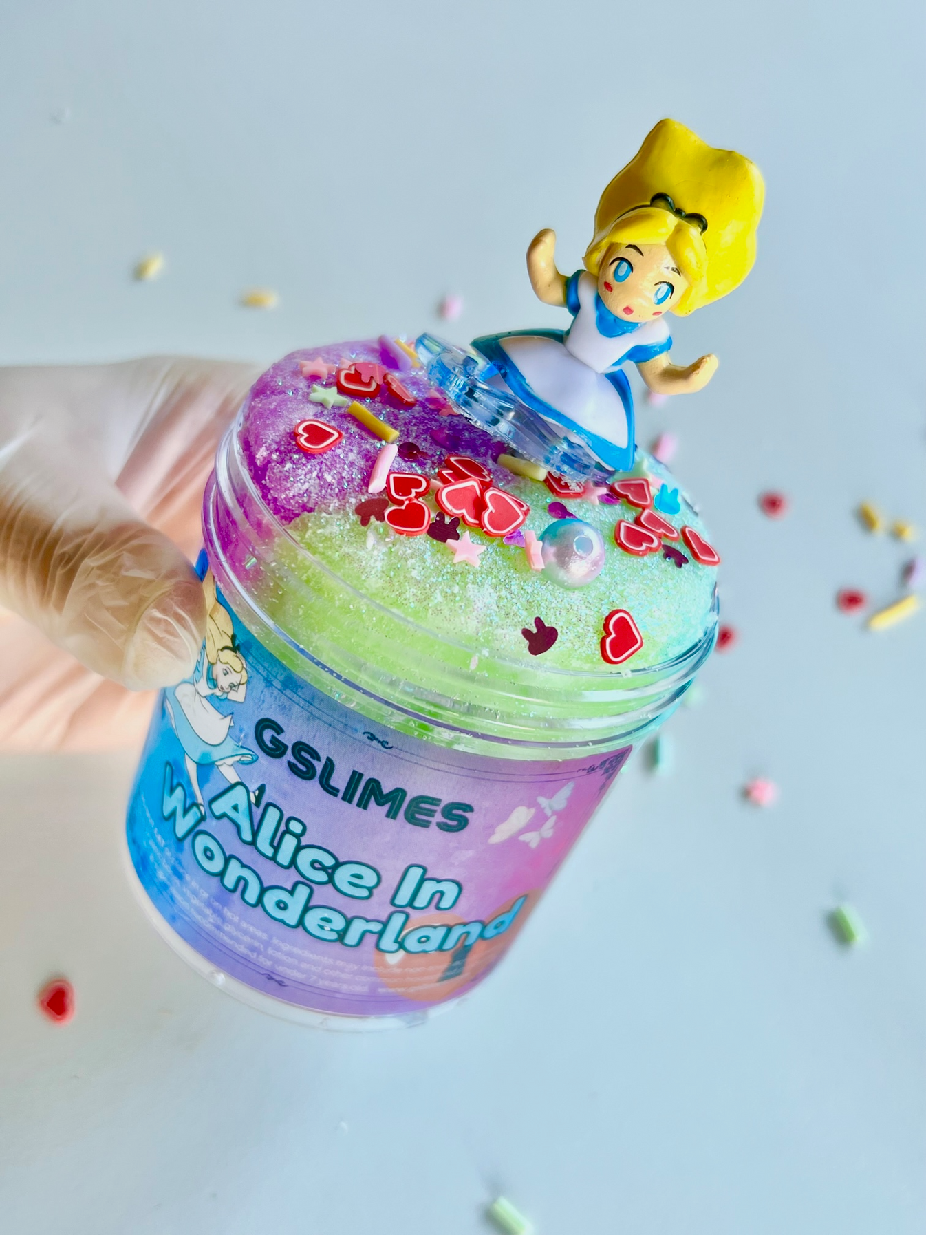 Hand Painted Alice In Wonderland Limited Edition Icee Top Swirl Slime ...